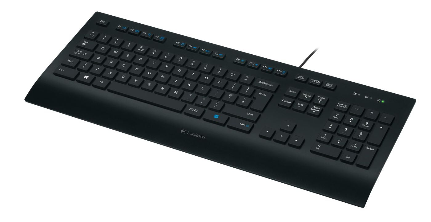 Logitech 920-008669 Wireless Keyboard – Full-Size, UK Layout, Black ...