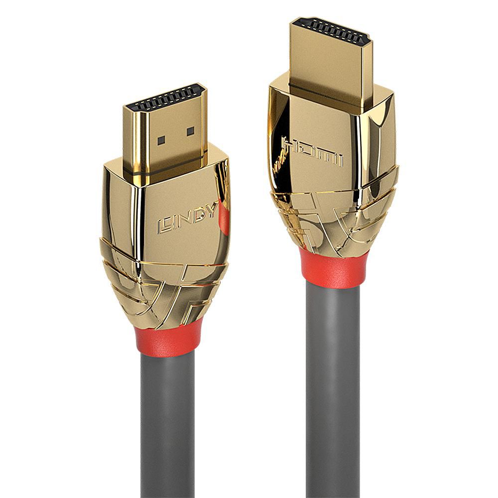 Lindy 37865 7.5m High Speed HDMI Cable Gold Line – 4K UHD, 24K Gold Pl ...